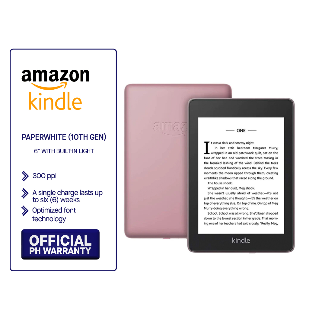 Amazon Kindle Paperwhite 10th Gen 6 inch Waterproof High Resolution Display Wifi | Shopee ...