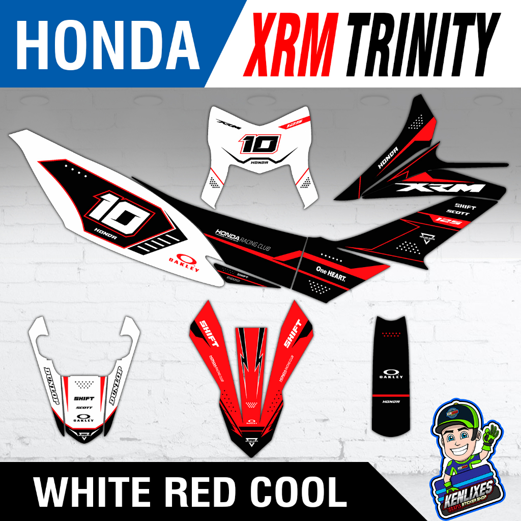 Honda XRM 125 Trinity Full Body Motorcycle Decals / Sticker (Black Cool ...