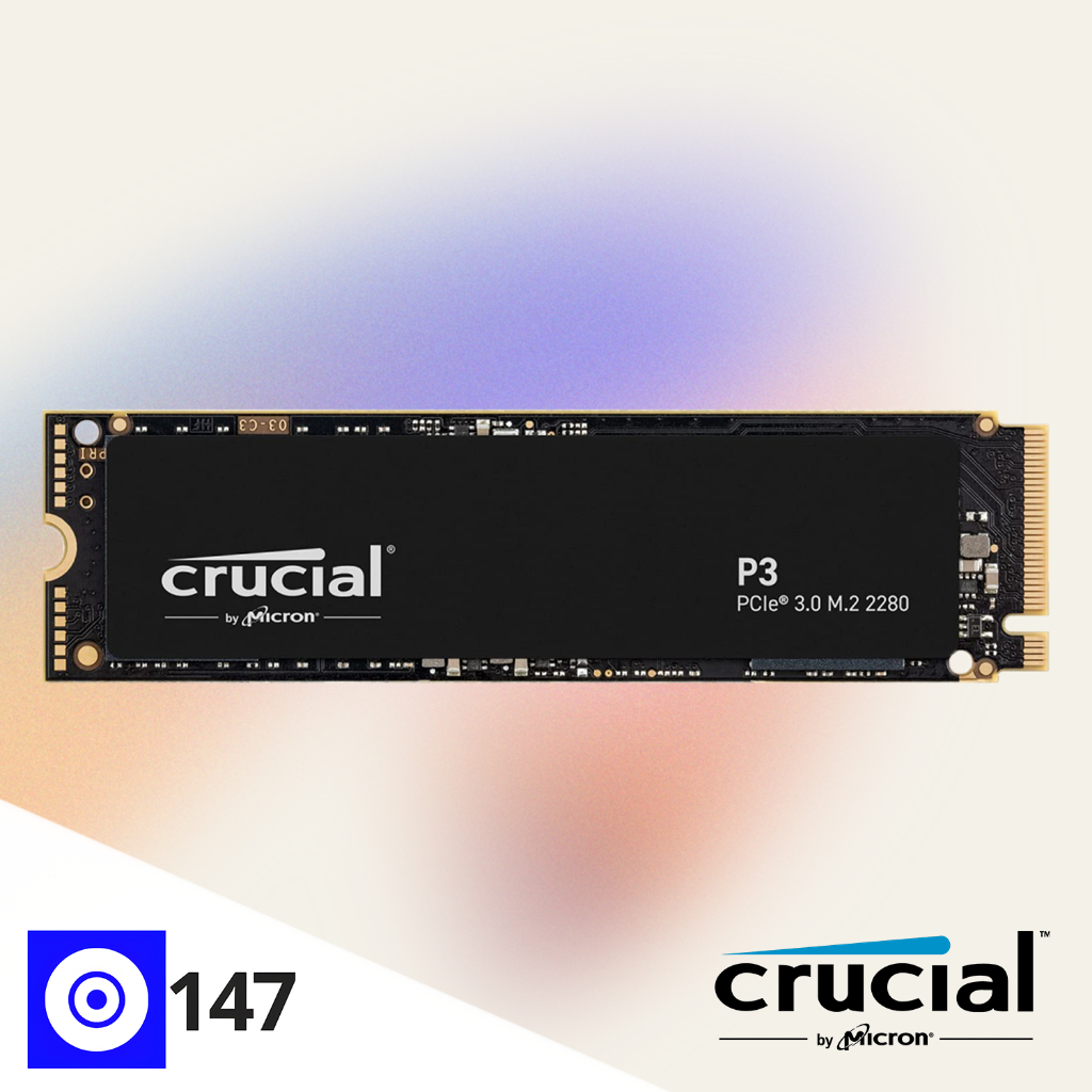 Crucial P3 500GB / 1TB PCIe Gen3 3D NAND NVMe M.2 SSD, up to 3500MB/s ...