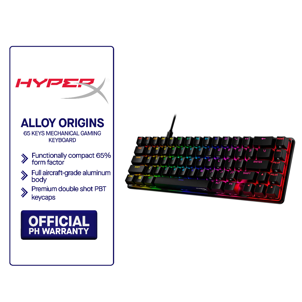 HyperX Alloy Origins 65 - Mechanical Gaming Keyboard | Shopee Philippines