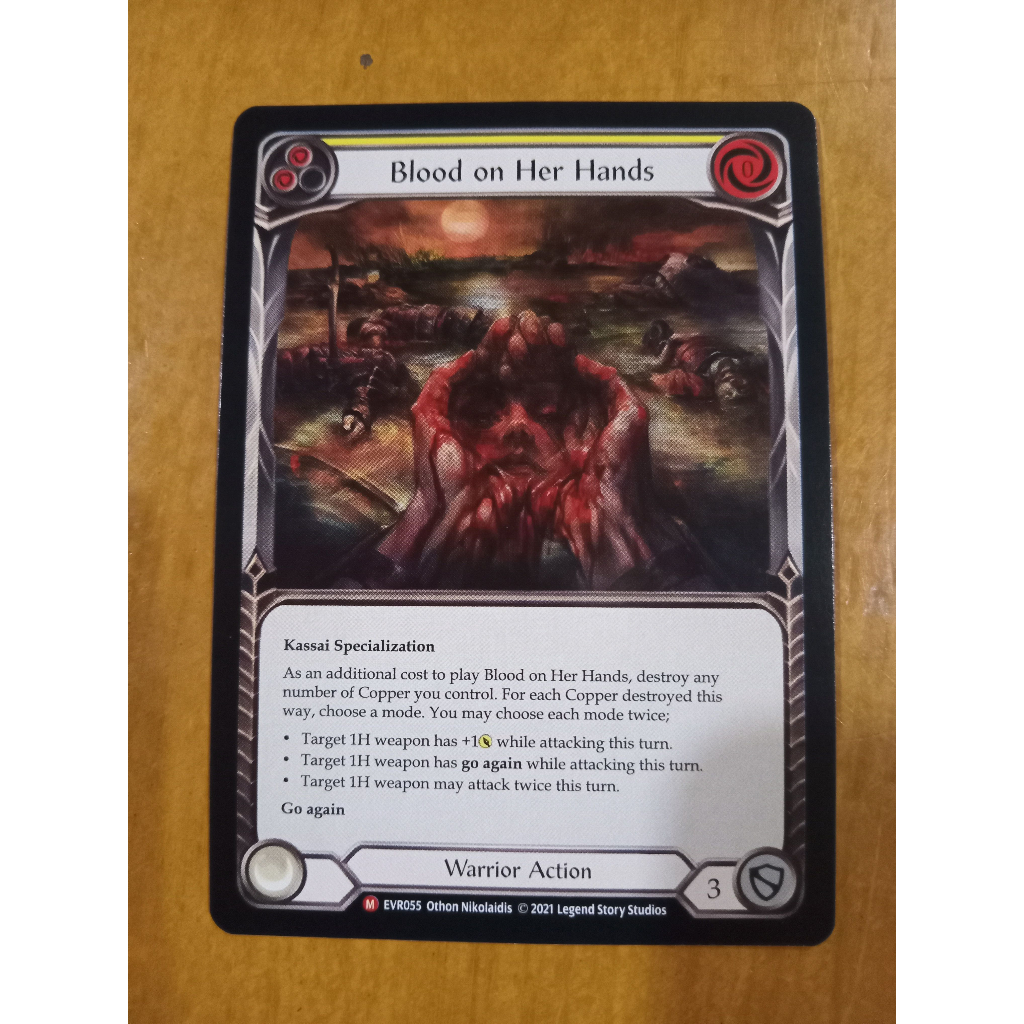 FAB Blood on Her Hands Majestic Flesh and Blood TCG Warrior Action ...