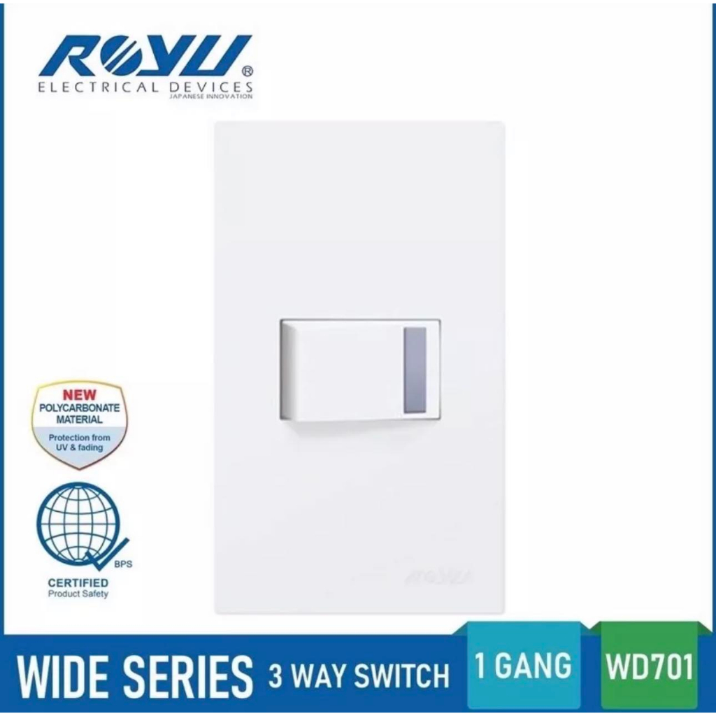 ROYU Wide Series 1,2,3 Gang Switch /Outlet | Shopee Philippines