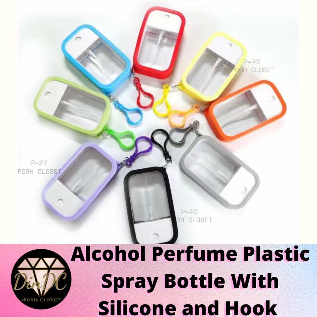 50ml PET Alcohol Perfume Plastic Spray Bottle Bag Hook Paper Card Spray ...