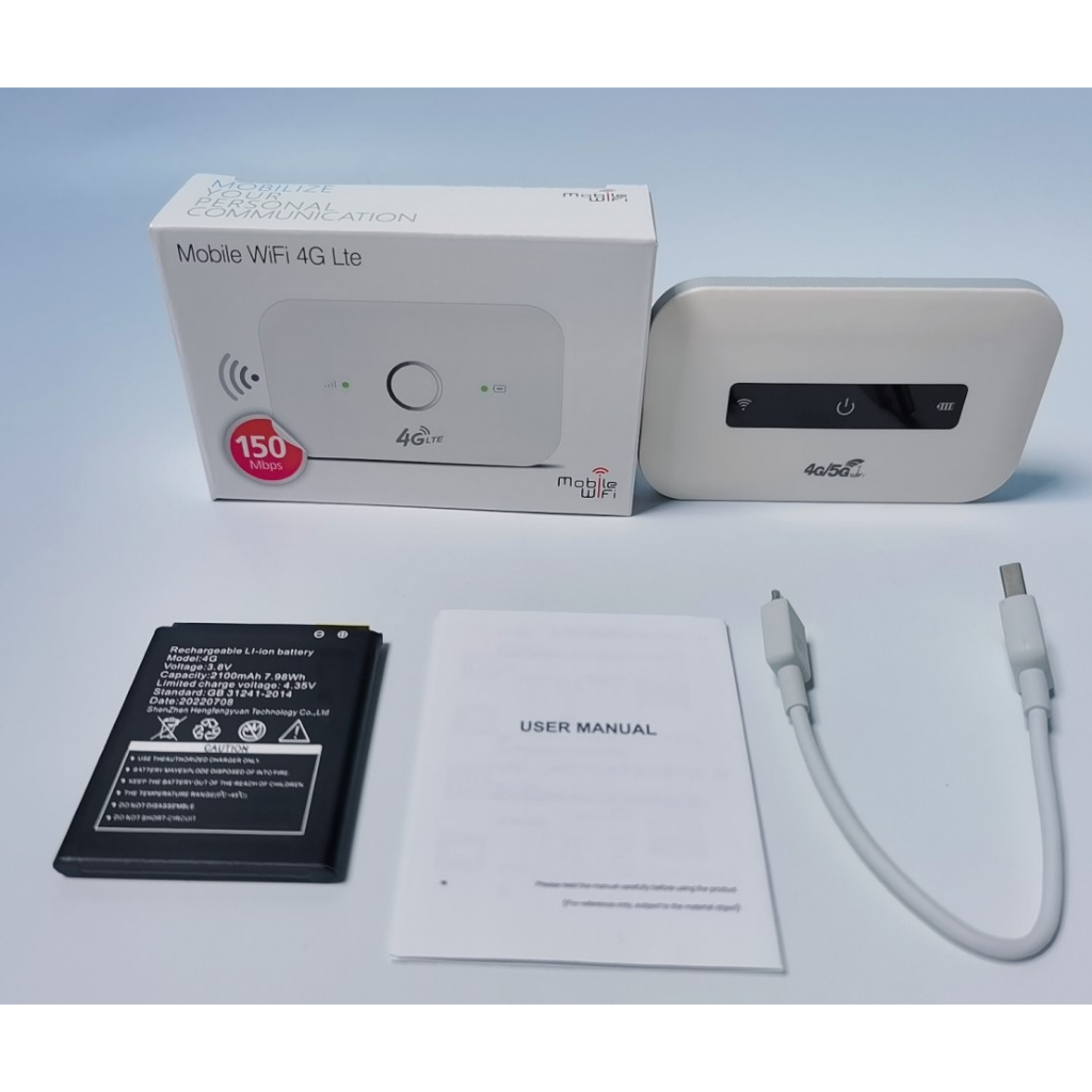 Pocket WiFi Router for Travel with SIM Slot 2100mAh LTE Mobile Modem ...