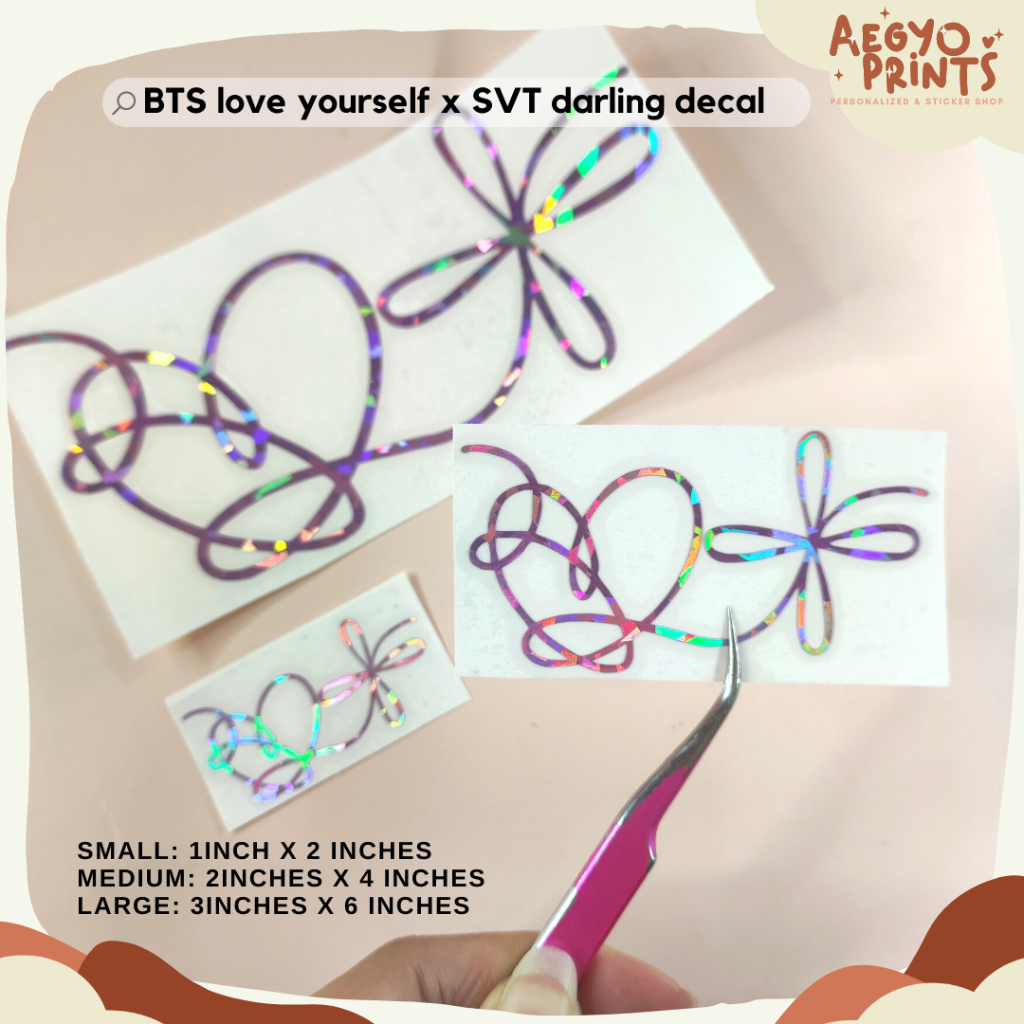 BTS Love Yourself x SVT Darling Decal Sticker | AegyoPrints | Shopee ...