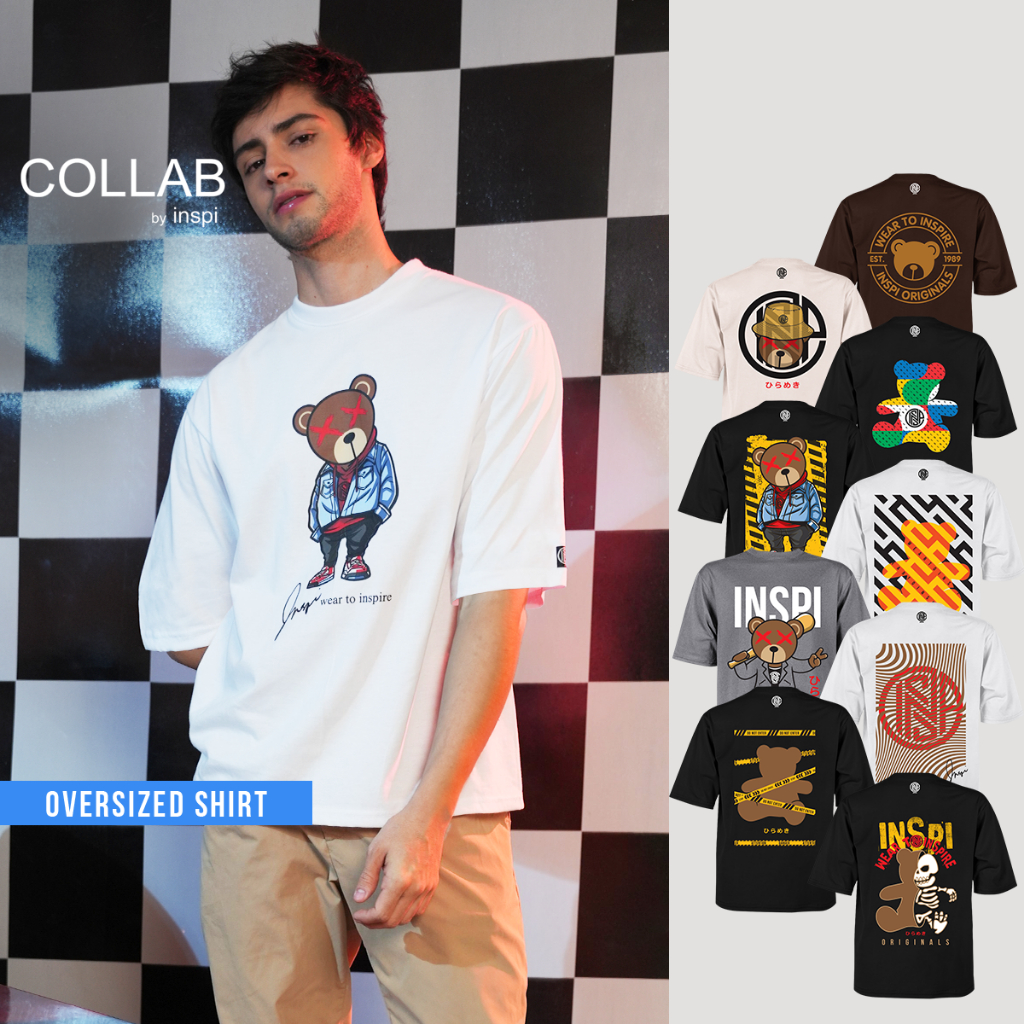 COLLAB By Inspi Bear Oversized Collection Graphic Printed Tshirt For ...