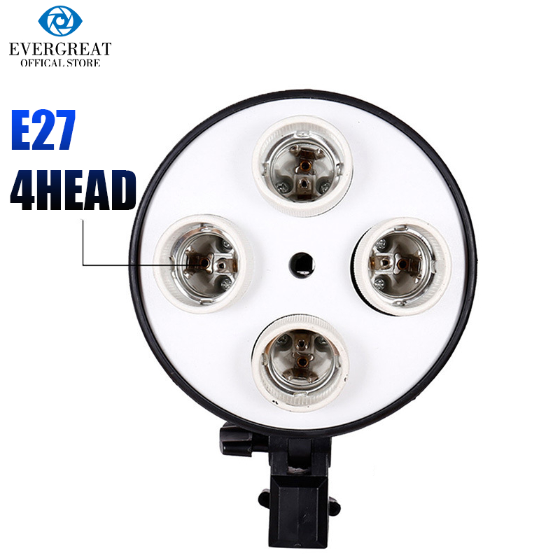 4in1 4*head Socket Lighting Lamp Softbox E27 Socket Studio Light ...