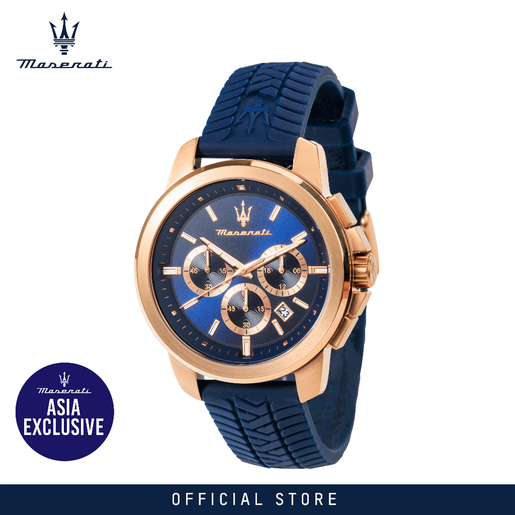 【Asia Exclusive】【 2 Years Warranty】 Maserati Successo 44mm Blue ...