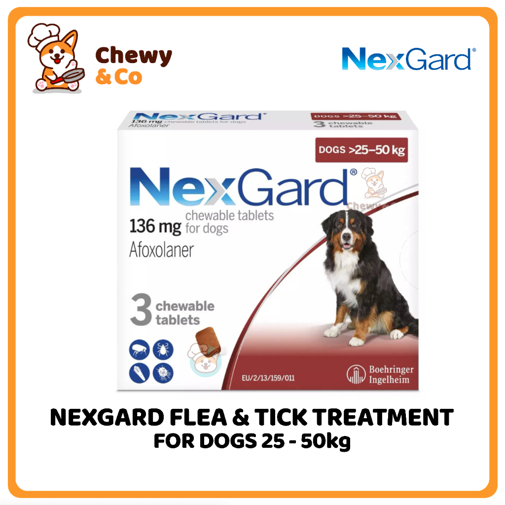 Nexgard Chewable Tablet for Dogs Anti-Fleas/Ticks Treatment (1 pc or 1 ...