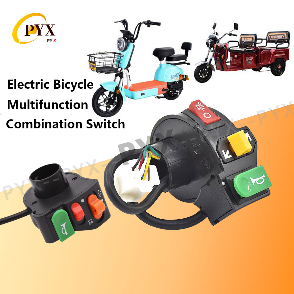 Motorcycle Electric Bicycle Multi-Function Switch Turn Signal Universal ...