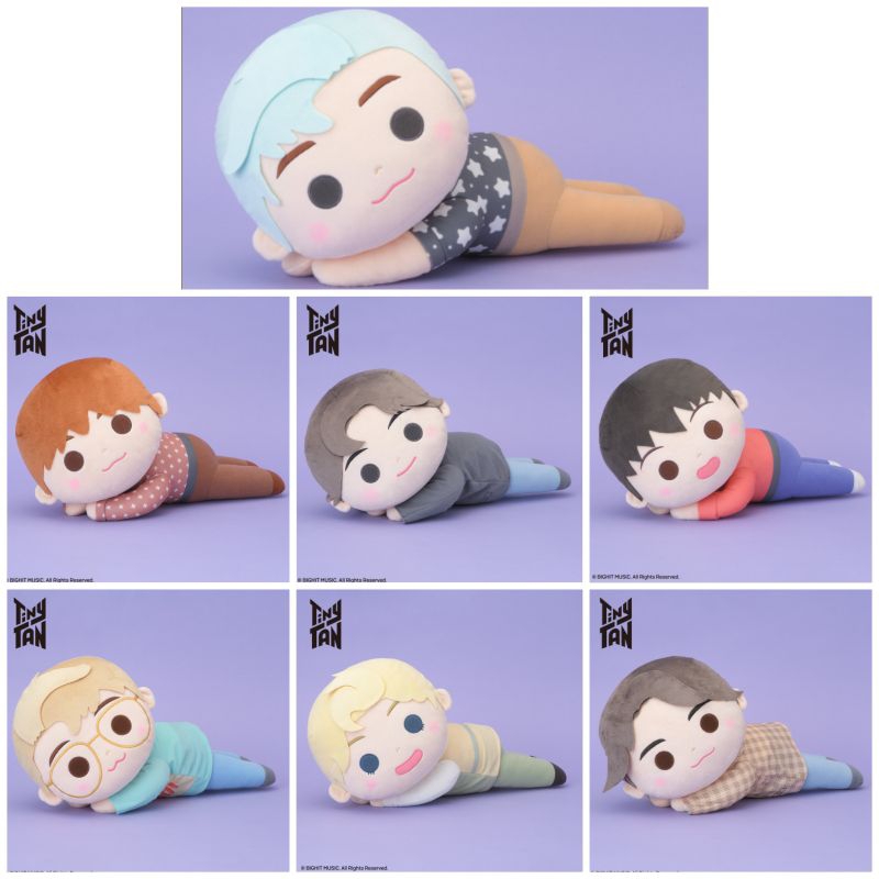 BTS TinyTAN - Jungkook, V, Jimin, RM, J-Hope, Suga & Jin Dreamy Mega Jumbo Plush (Dynamite Ver ...