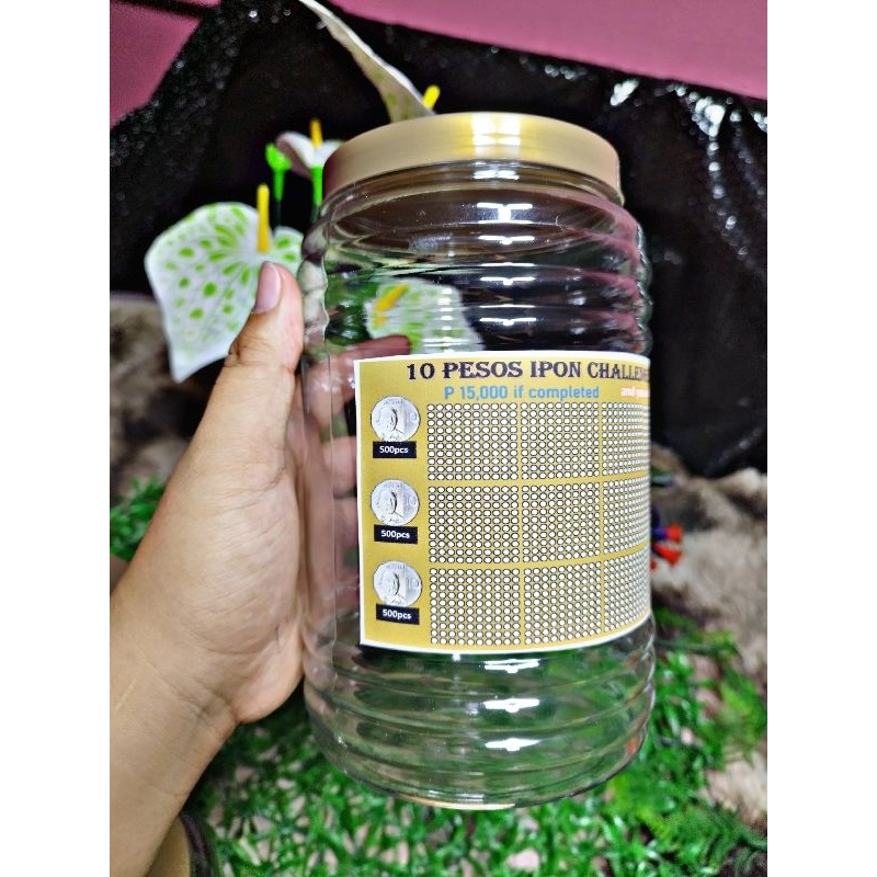 transparent ipon challenge alkansya w/shades coins bank | Shopee ...