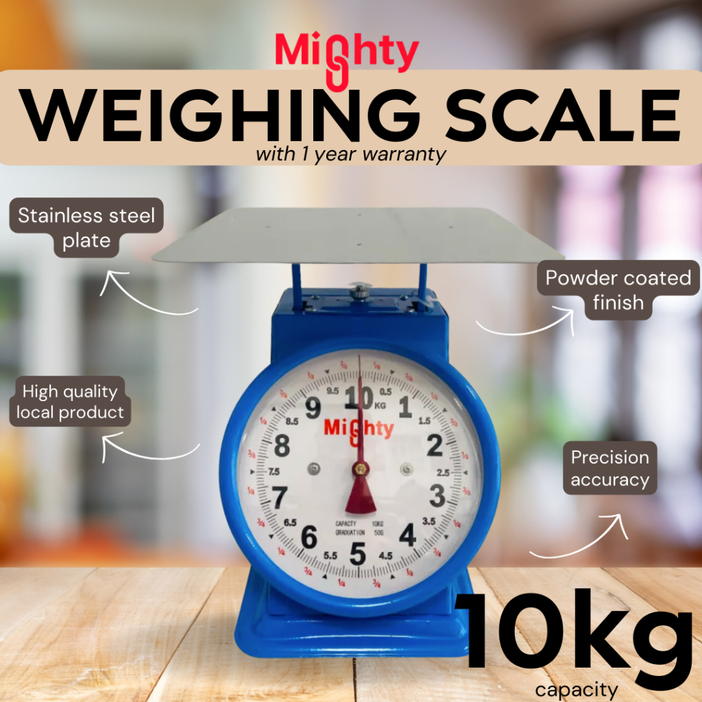 [Mighty] Weighing Scale 10 kilograms / Timbangan 10 kilo / Flat Scale Flat Plate Weighing Scale ...