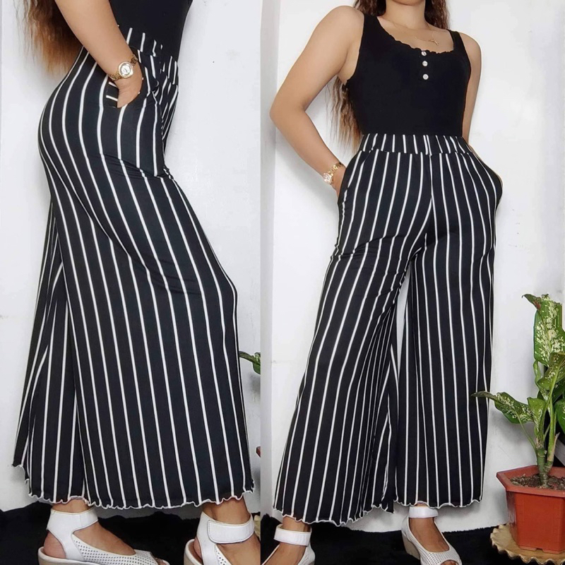 CY WIDE LEG SQUAREPANTS SPANDEX | Shopee Philippines