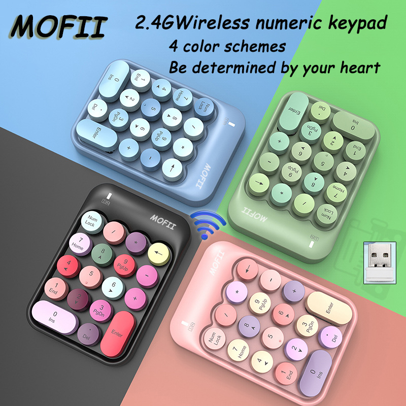 MOFII Wireless Numeric Keypad USB 2.4G Portable External Keyboard ...