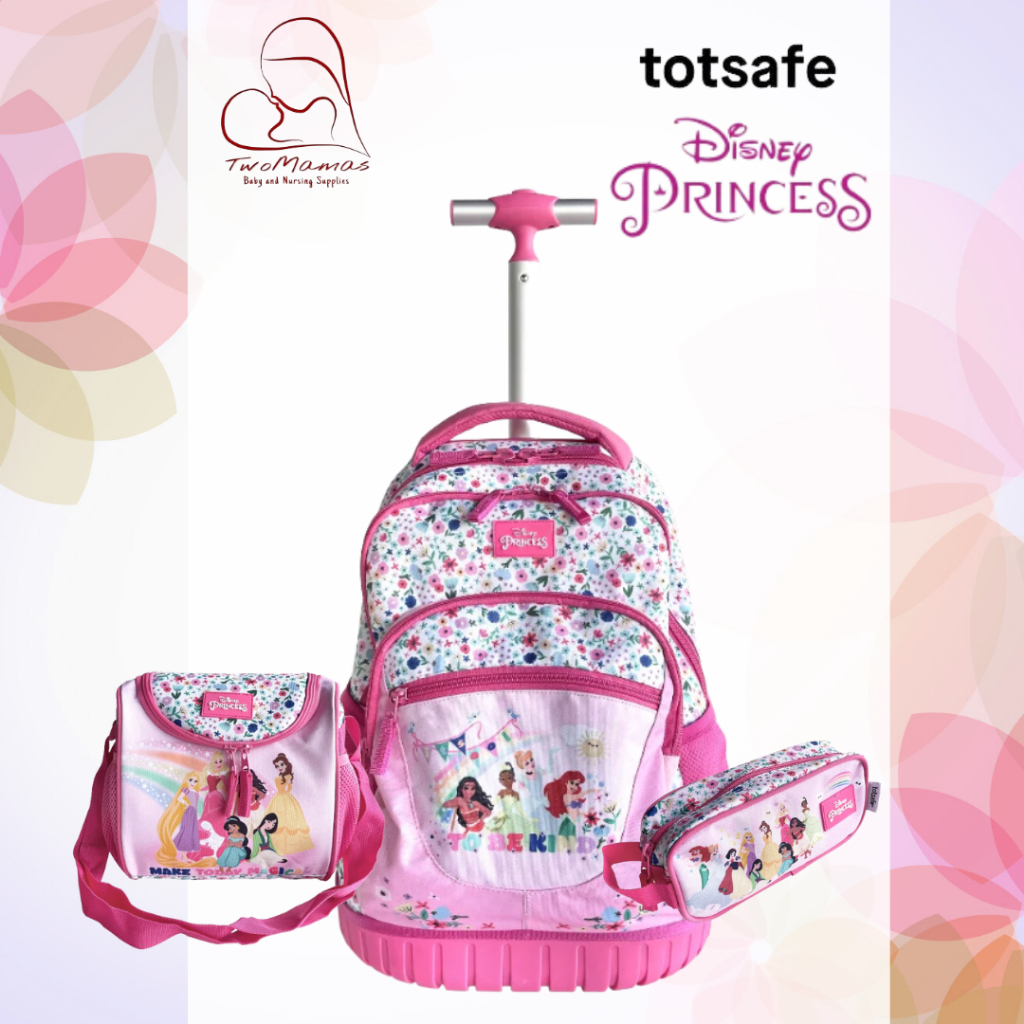 Disney Totsafe Back to School Disney Princess Trolley Bag Set | Shopee ...