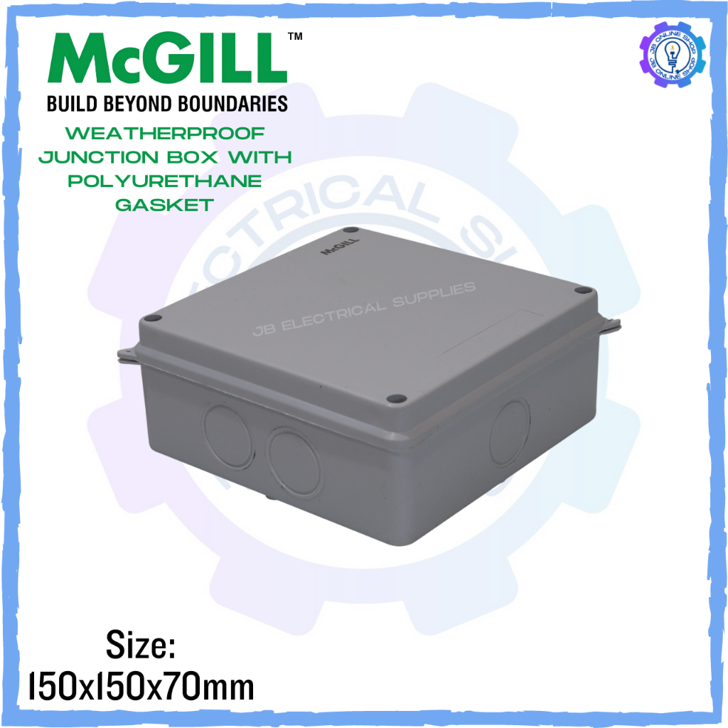 Mcgill Weatherproof Junction Box with Polyurethane Gasket 150mm x 150mm ...