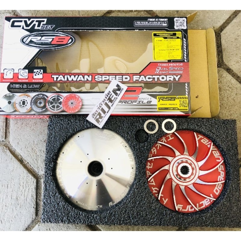 RS8 PULLEY SET DUAL SPEED RAMP (RED) FOR NMAX/AEROX | Shopee Philippines