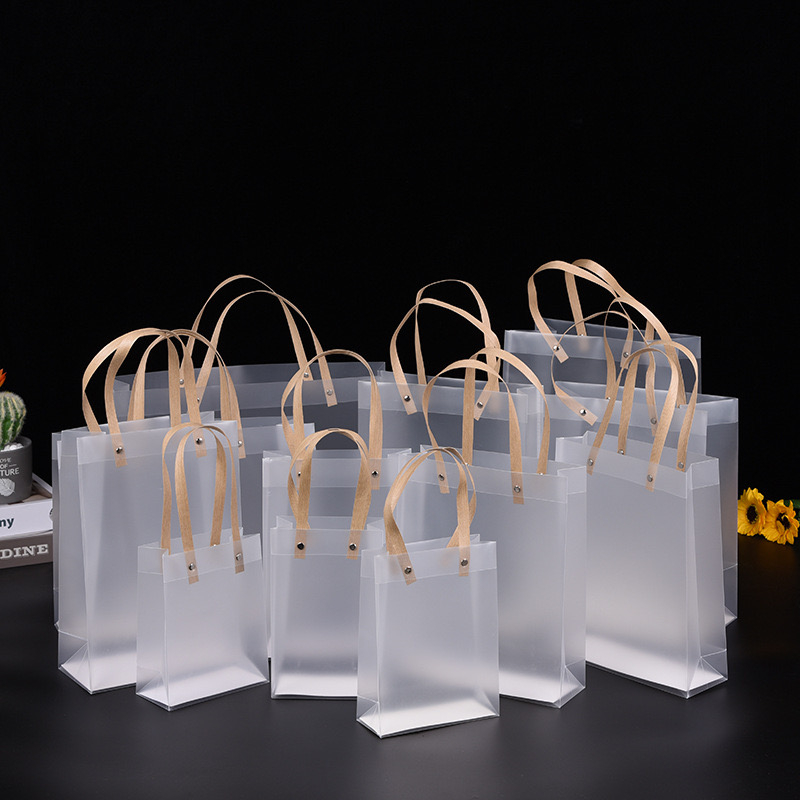 Polypropylene PP Plastic frosted PVC Transparent tote Shopping Bags ...