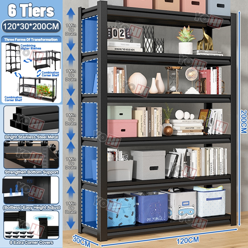 7/6/5 Layer 200*200 Steel Rack Metal Rack Boltless Rack Heavy Duty ...