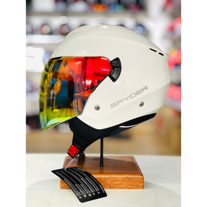 SPYDER ZYLON Half-Face Dual Visor Helmet (w/ Spare Visor) | Shopee ...