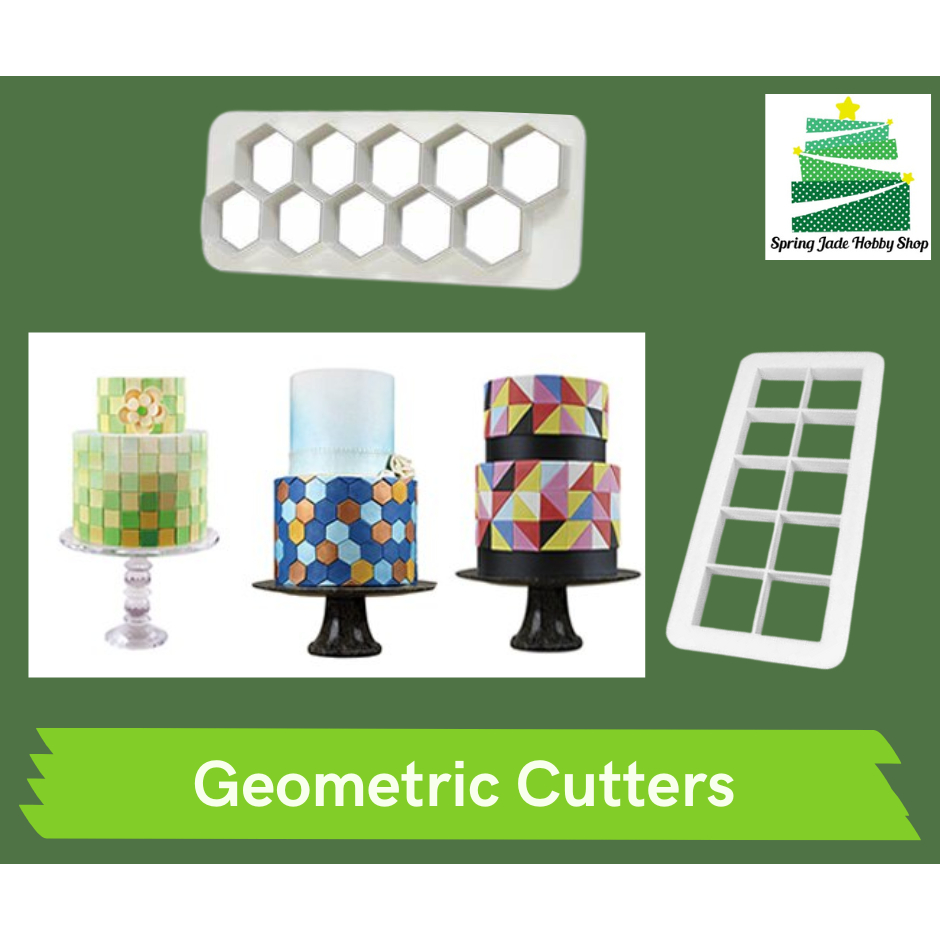 Spring Jade:Geometric Grid Fondant Cutter Cookie Cutter Molder Geometry ...
