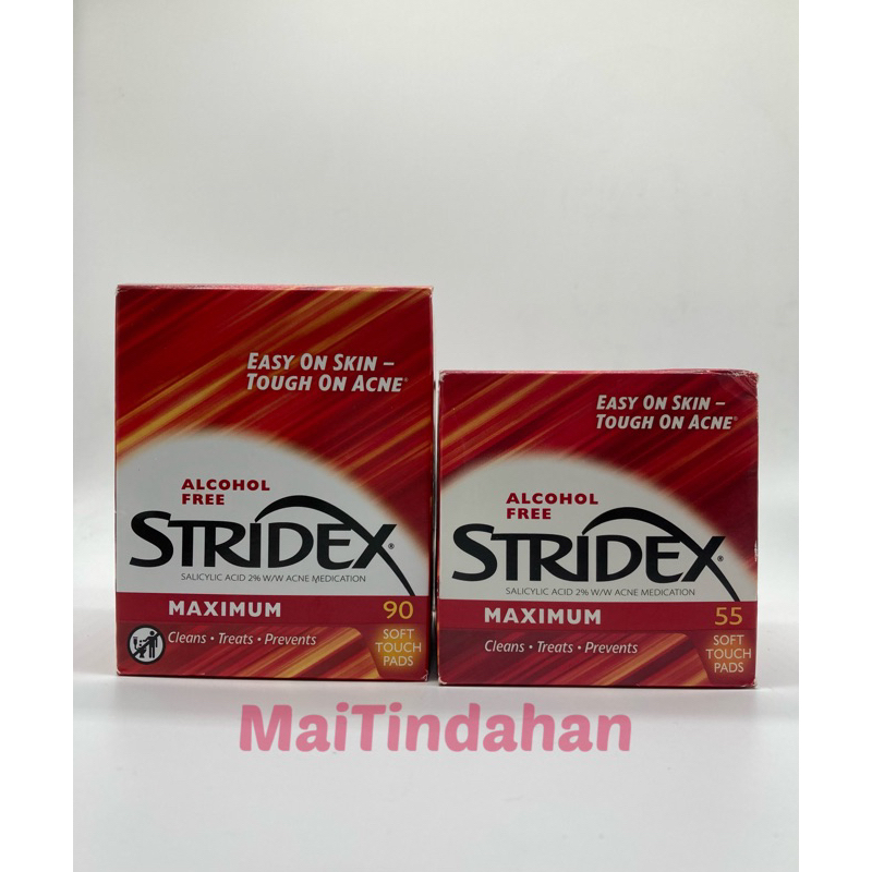 🇺🇸 Stridex, Maximum Alcohol Free, 90 soft touch pads | Shopee Philippines