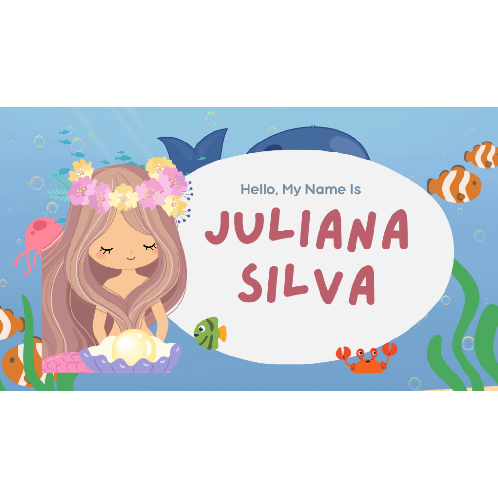 NAME TAG Laminated for school personalized for kids nametag colorful ...