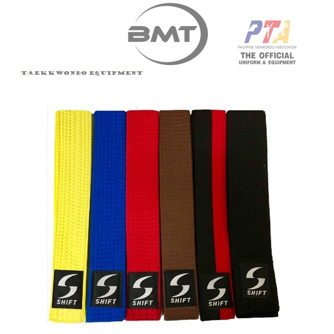SHIFT BELT : Colored (white, yellow, blue, red, brown & black) Single ...