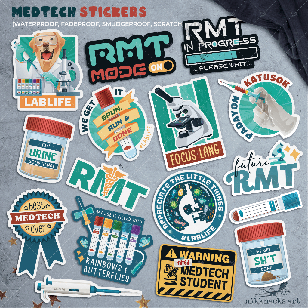 MEDTECH Stickers, MEDICAL PROFESSION, RMT Waterproof Stickers | Laptop ...