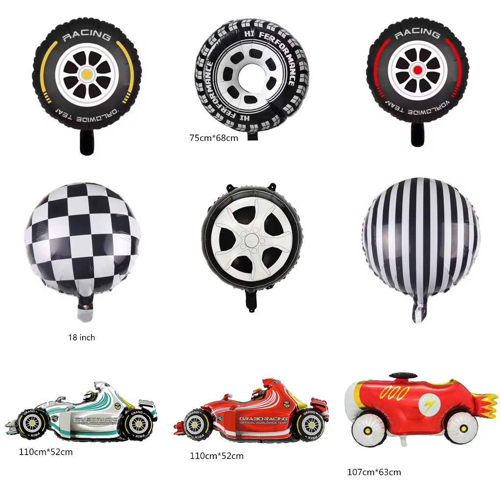 New Racing Wheels Foil Balloon Party Decoration Needs #FRW11 | Shopee ...