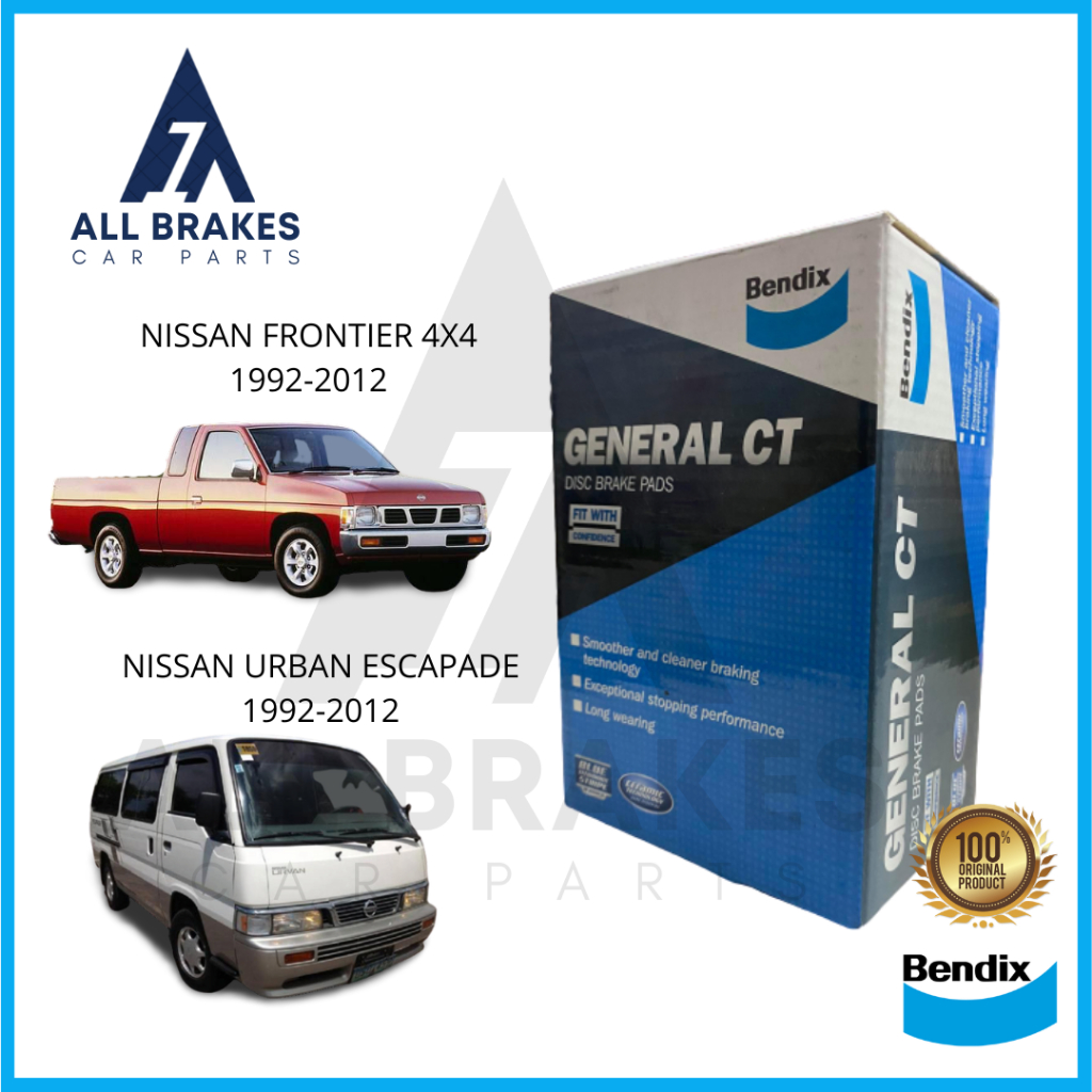 Bendix Brake Pad Front for Nissan FRONTIER 4x4, Urban Escapade 1992 ...