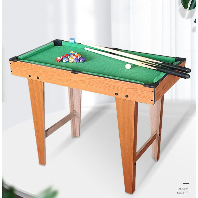 27" Mini billiard Table for Kids wooden with tall feet pool table set ...