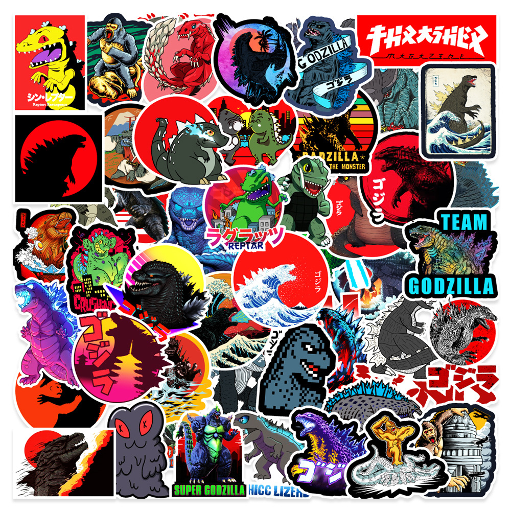 xs443-50 pcs Godzilla graffiti waterproof sticker | Shopee Philippines