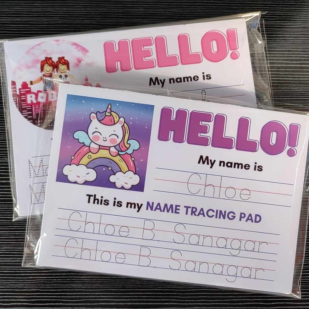 Tracing Pads For Kids Name Personalized Writing Pad with Characters ...