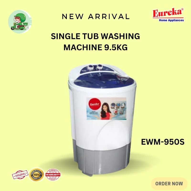 EUREKA WASHING MACHINE EWM 950S HEAVY DUTY SINGLE 9.5kg TUB- HOT SALE ...