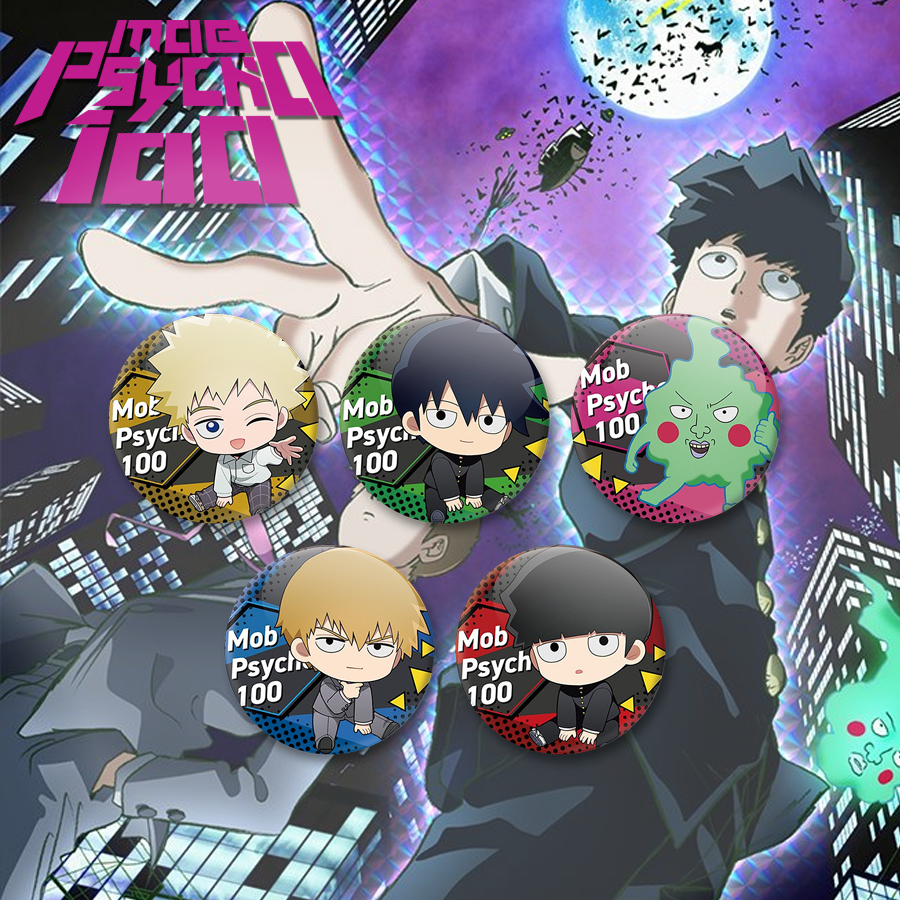 Mob Psycho 100 Anime Button Pins / Badge | Shopee Philippines