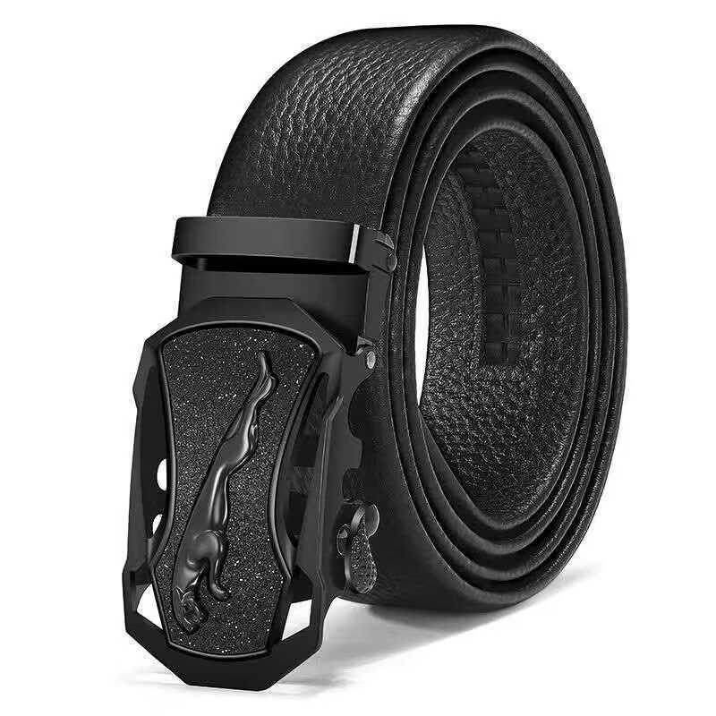 Black Bottom Automatic Buckle Belt Men's Belt High-end Business Men's ...