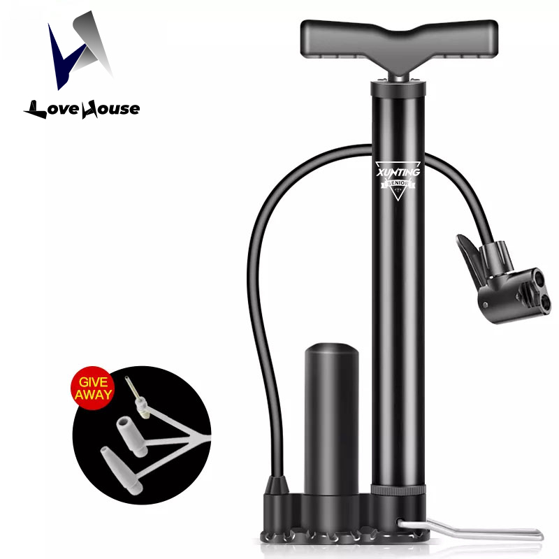 High Pressure Bike Pump Bicycle Air Inflator Balls With Base Tire Pump ...