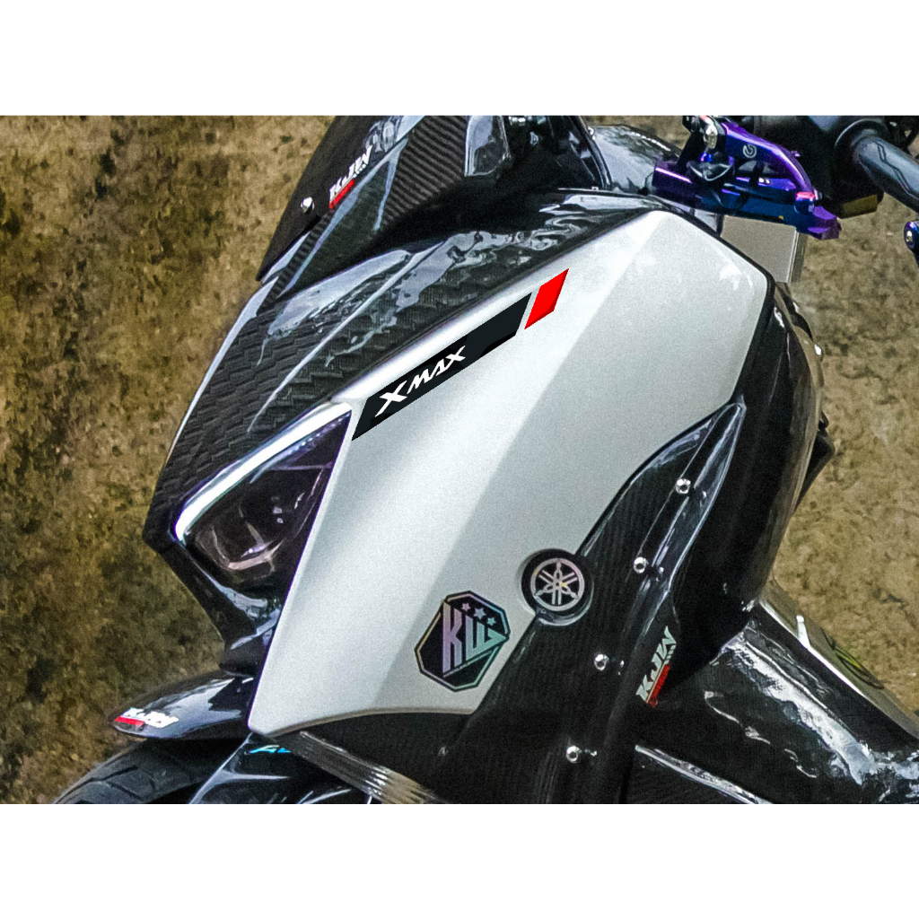 4Pcs/Set Black Red Yamaha Xmax Stripe 2021 Sticker Red Color | Shopee ...