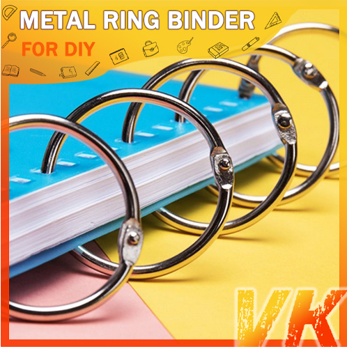 VK 2Pcs Metal Loose Leaf Book Binder Hoop Ring Handwork Multifunctional ...