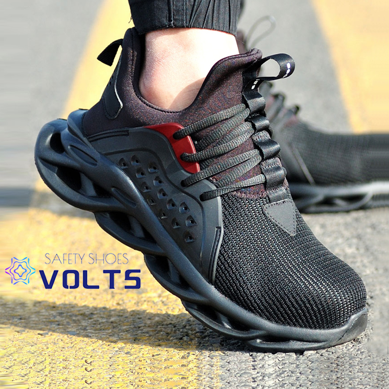 VOLTS Men's safety shoes Steel toe lightweight puncture resistant labor ...