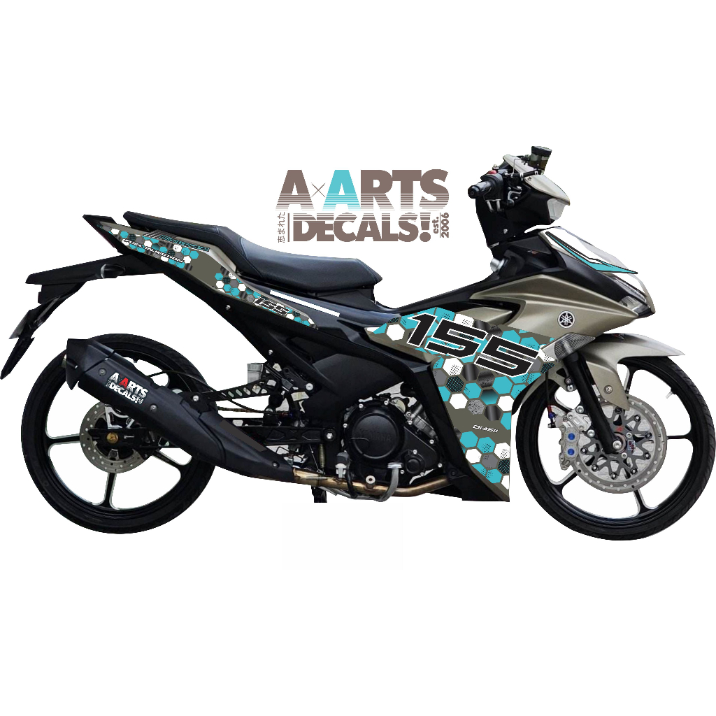 SNiper 155 Matte Titan HoneyComb Sticker Decals | Shopee Philippines