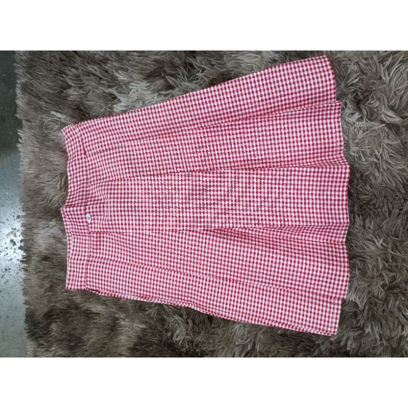 SCHOOL UNIFORM PALDA CHECKERED RED | Shopee Philippines