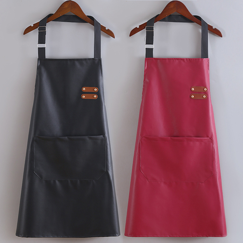 Waterproof Apron Kitchen Oil-resistant Leather Apron Wear-resistant ...