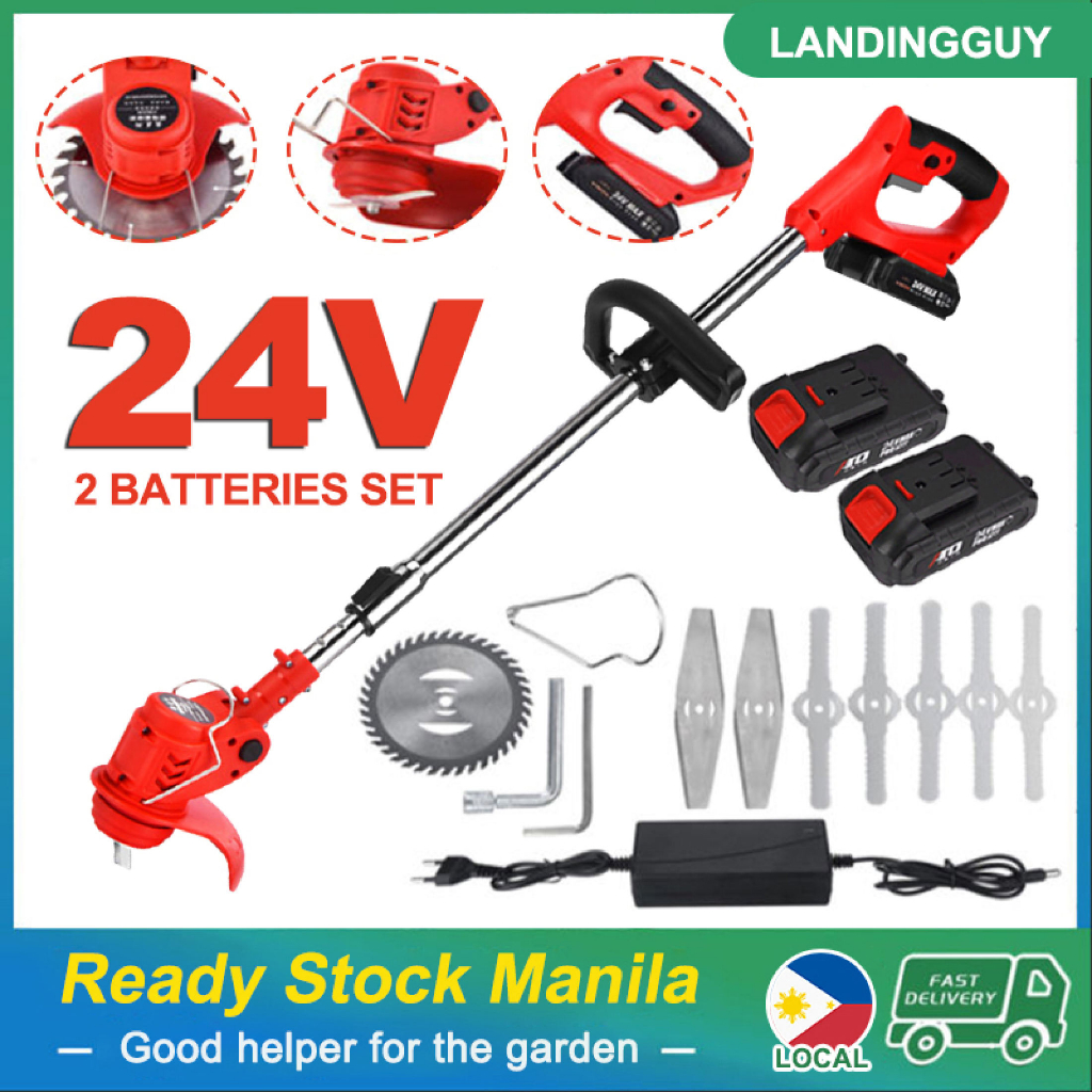 Cordless Lawn Mower Rechargeable Electric Grass Cutter with Lithium ...