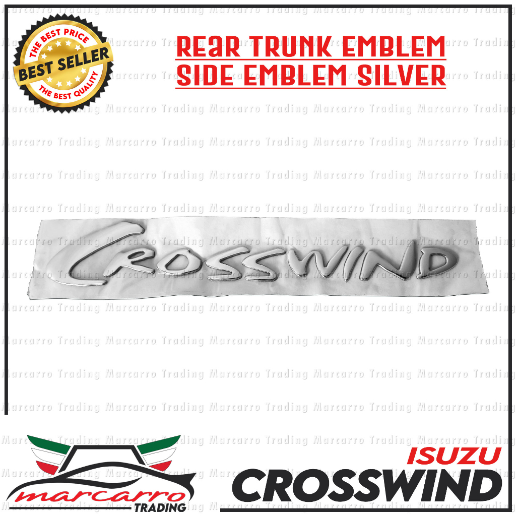 CROSSWIND Word Rear Trunk Emblem Silver | Shopee Philippines