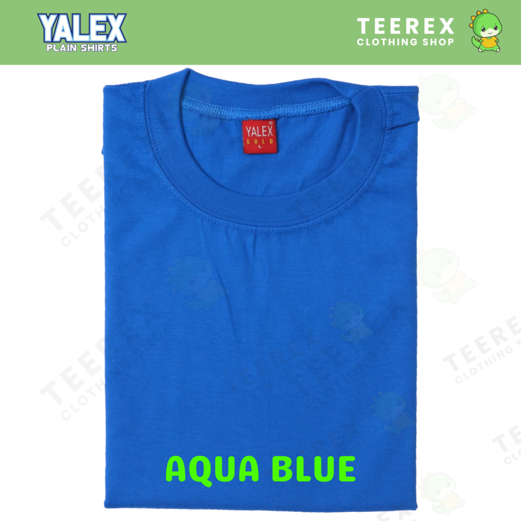 YALEX PLAIN SHIRT (RED LABEL) SHADES OF BLUE (AQUA BLUE LIGHT BLUE ...