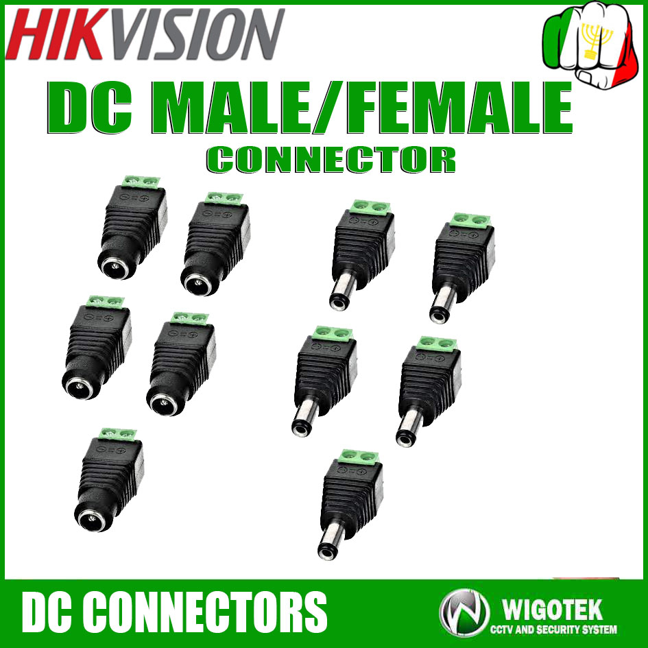 5PCS DC MALE / FEMALE CONNECTORS FOR CCTV CAMERA | Shopee Philippines