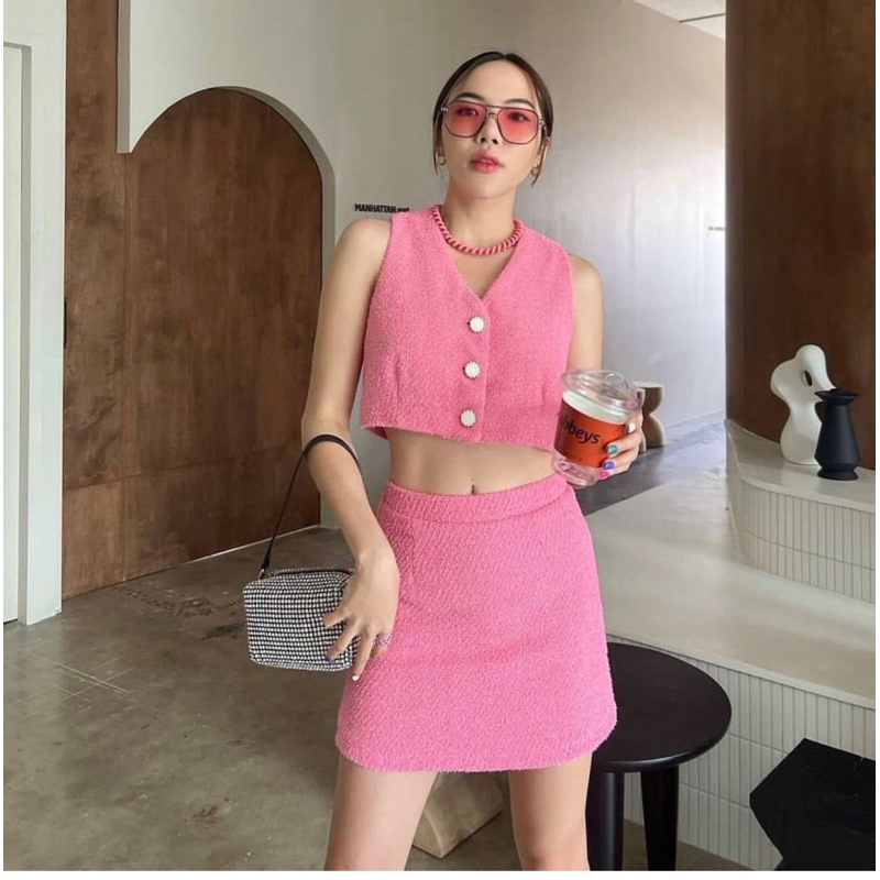 RRX Tweeds Terno Mini Skirt #7112 | Shopee Philippines